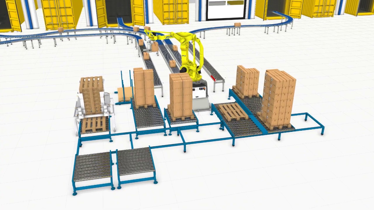 Modulair samengestelde inbound of outbound palletiseerrobot - Rolan ...