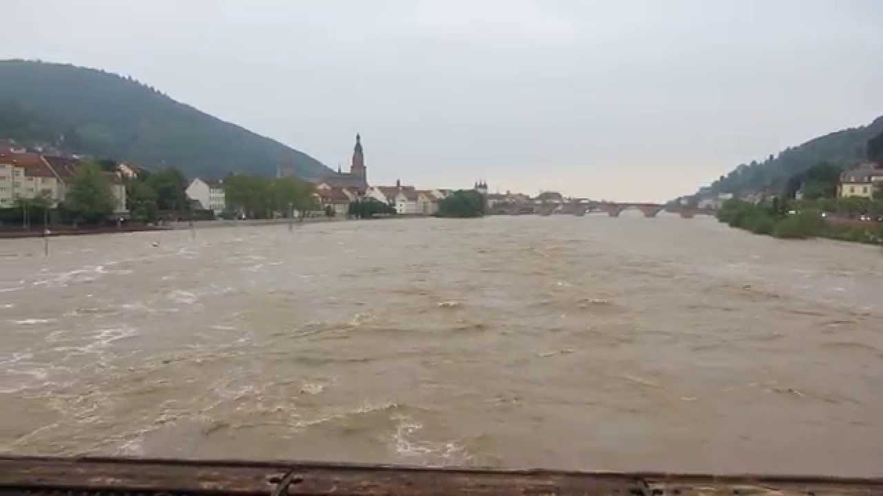 2013 Neckar Flood in Heidelberg - YouTube