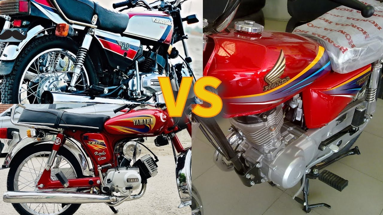 KAWASAKI GTO 125 VS HONDA CG125 VS Yamaha 100 Royale | RACE - YouTube