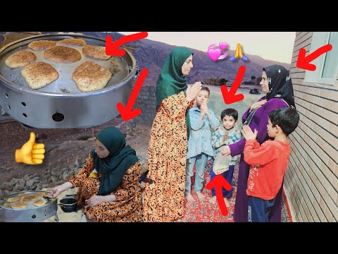 Zahra's baking of local bread: Thanking Aaliyah for her support👍🧇❤️💞