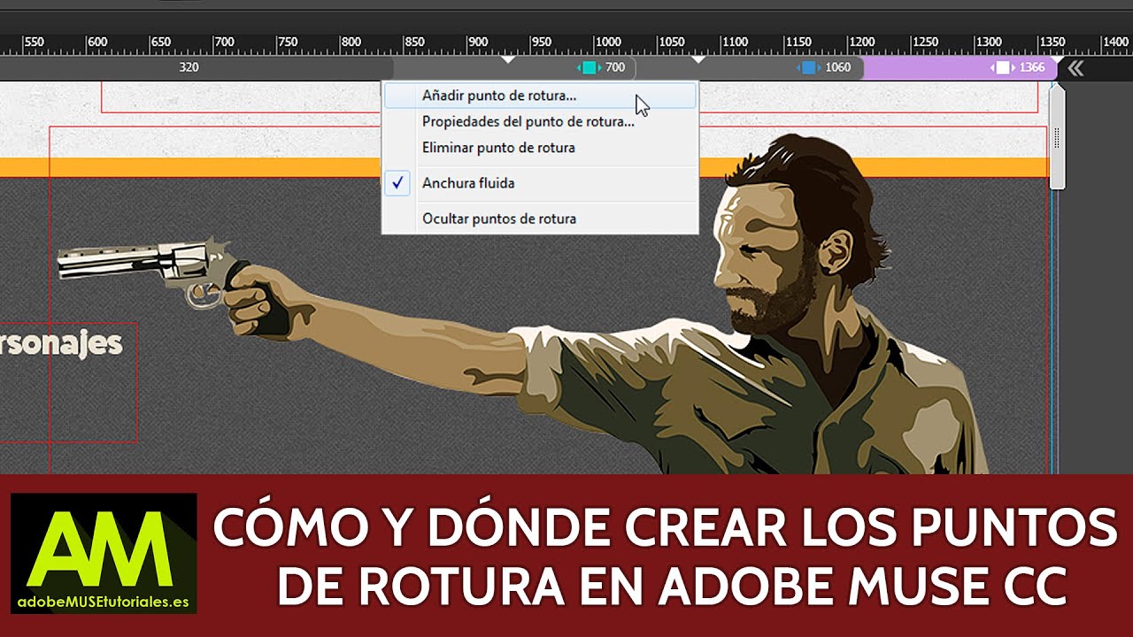 ADOBE MUSE TUTORIALES | COMO Y DONDE CREAR LOS PUNTOS DE ROTURA - YouTube