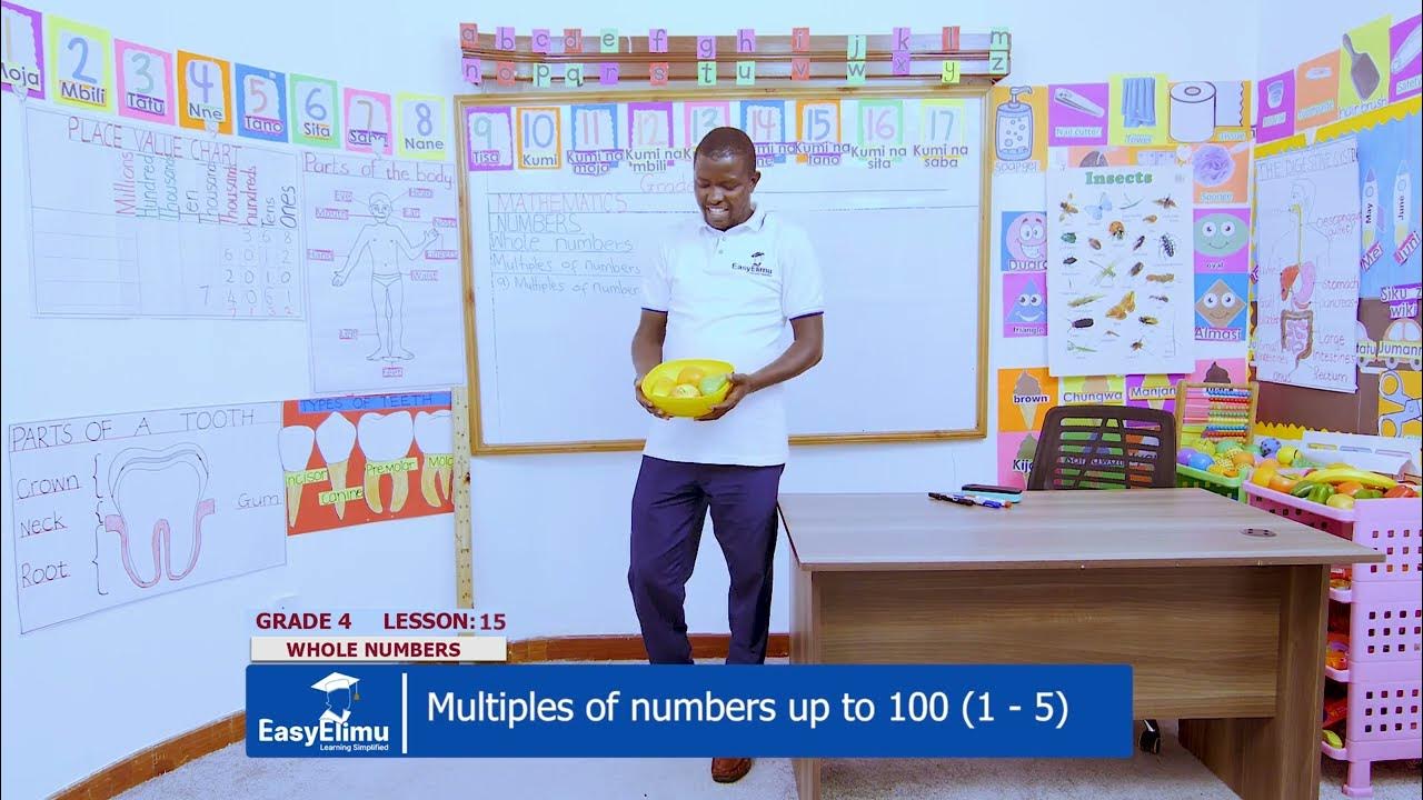 How to find multiples of numbers up to 100 using 1-5 | CBC Grade 4 Math ...