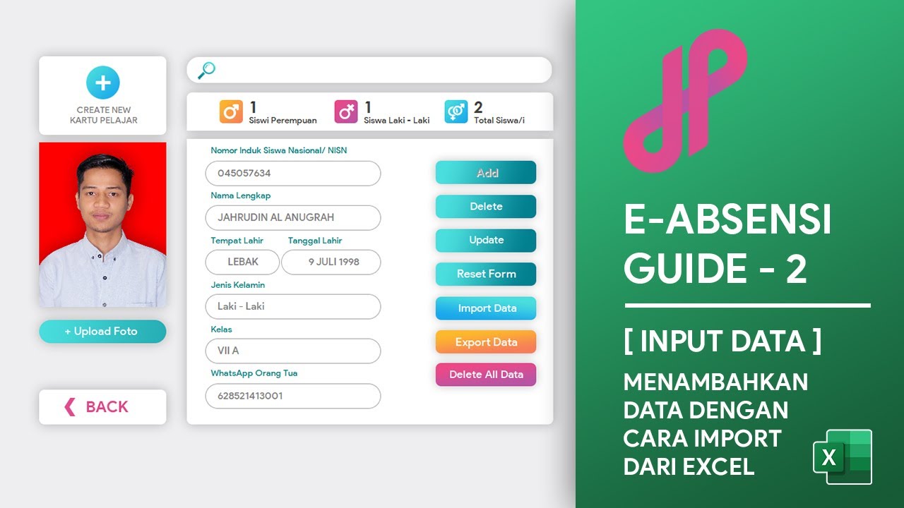 E - ABSENSI | CARA INPUT DATA SISWA DENGAN CARA IMPORT DATA - YouTube