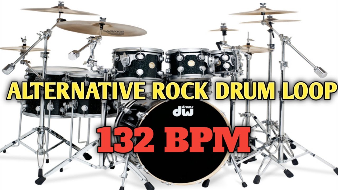 ALTERNATIVE ROCK DRUM LOOP | 132 BPM - YouTube