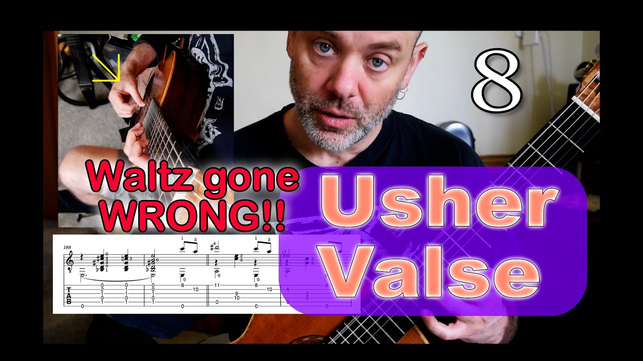 Koshkin Usher Waltz Guitar Lesson (part 8) - How to waltz on guitar ...