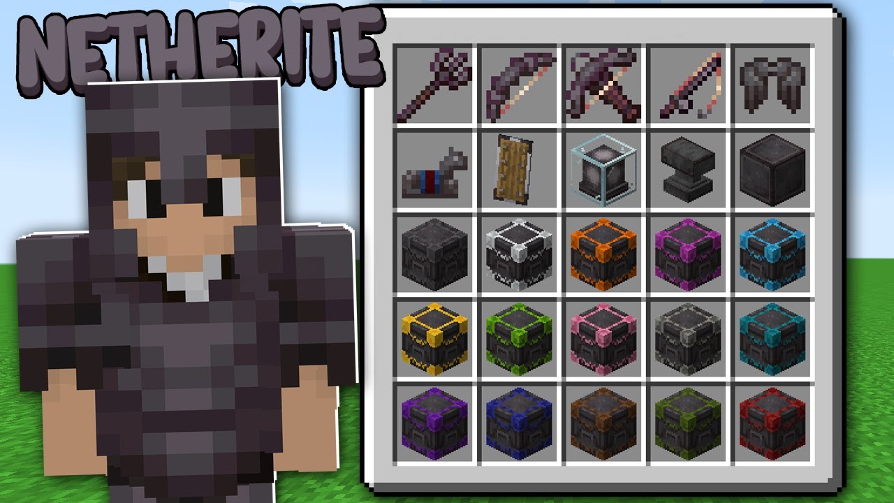 Minecraft: CONHEÇA OS NOVOS ITENS DE NETHERITE! (ELYTRA, ARCO, TRIDENTE ...