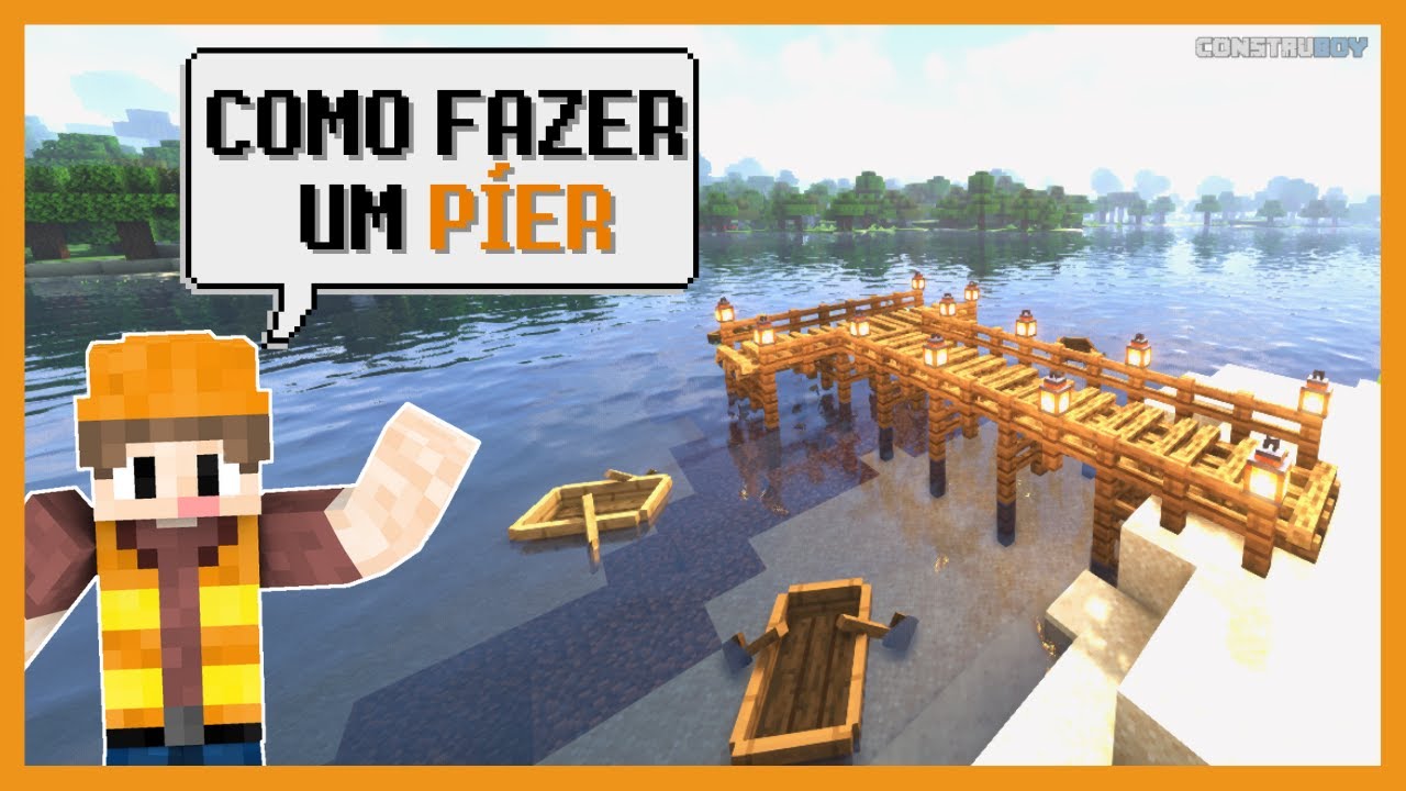 🦺 Como fazer um PIER DE MADEIRA SIMPLES no Minecraft - YouTube