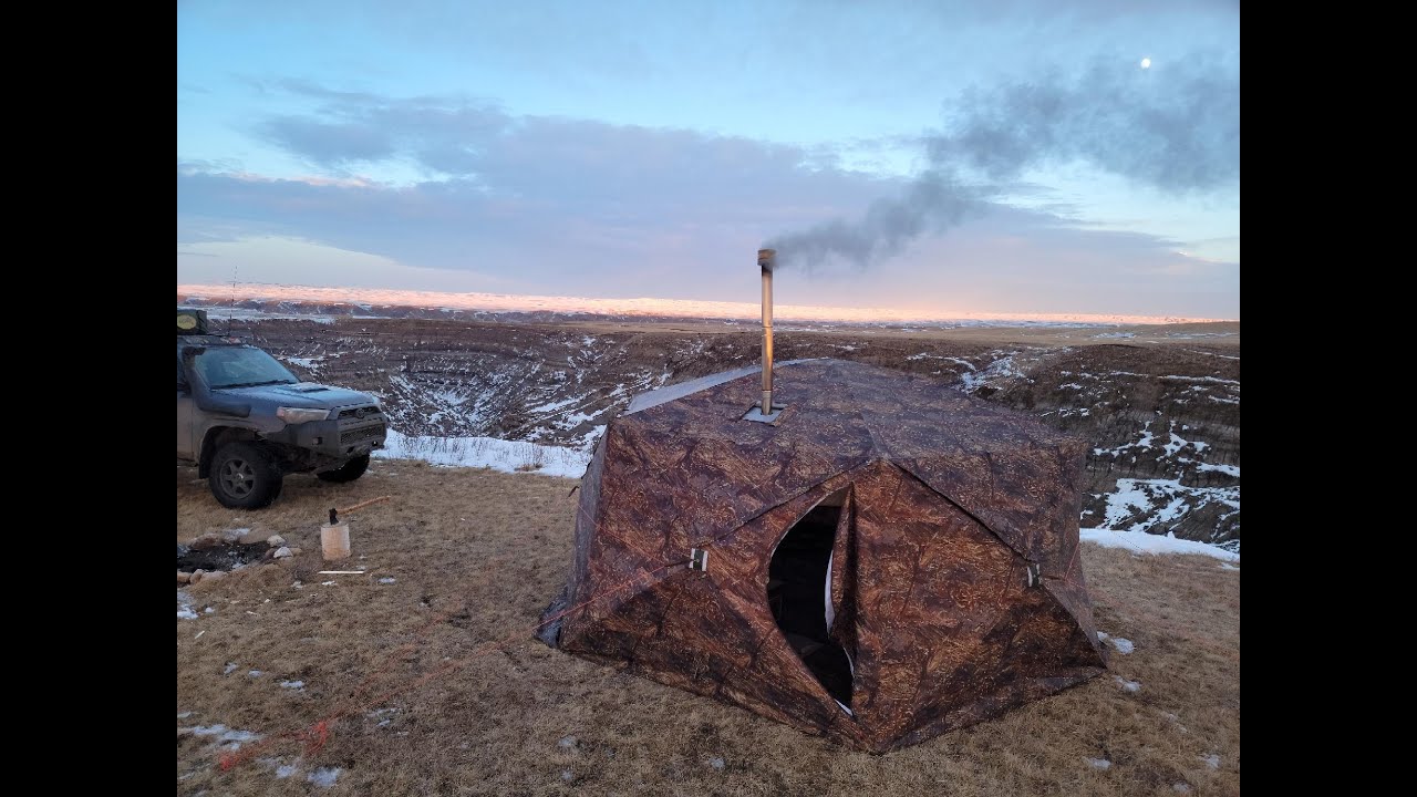 8 Person Hexagon Russian Bear Tent Set Up - YouTube
