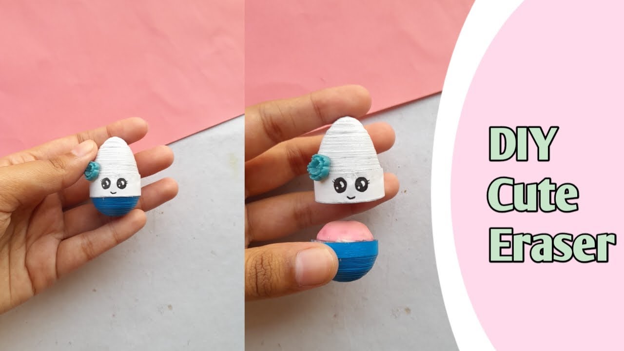 DIY Cute mini eraser/how to make kawaii eraser - YouTube