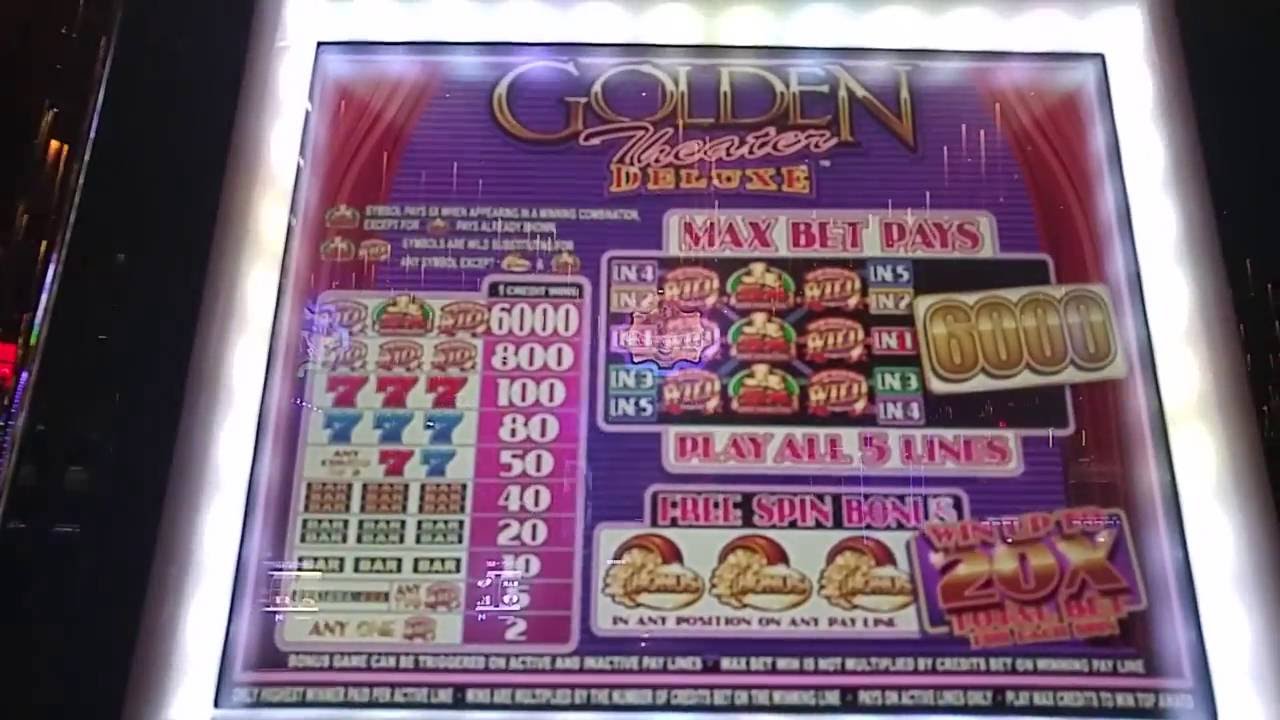 Live Play! Golden Theater Deluxe slot machine bonus rounds at Sands ...