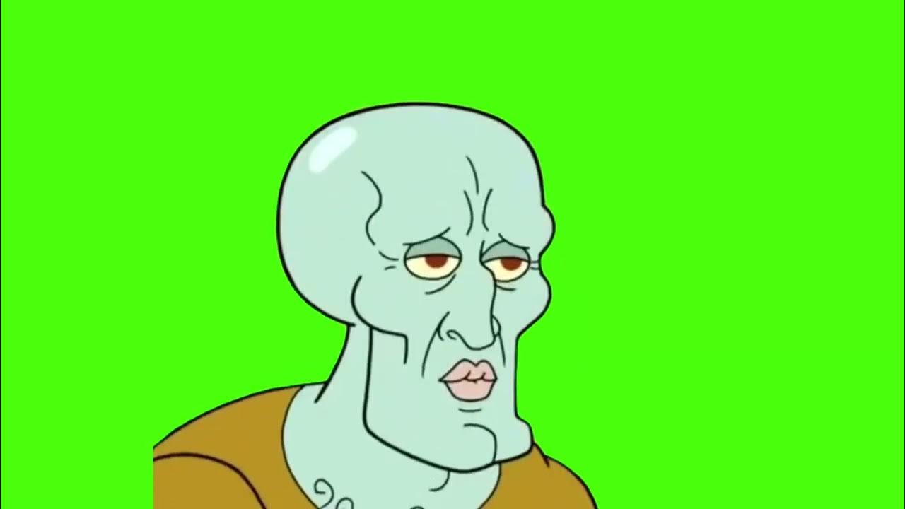 handsome squidward meme green screen - YouTube