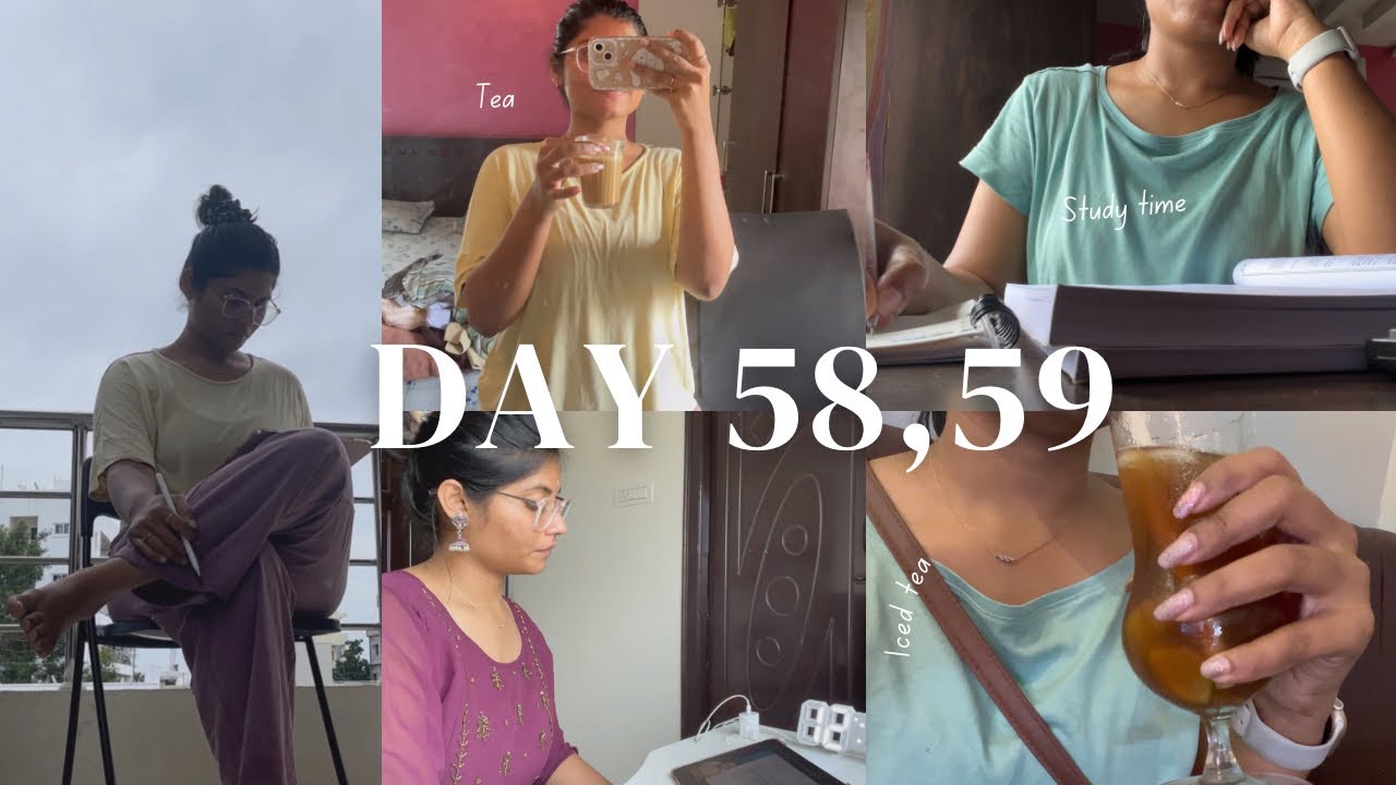 Day 58,59 of 75 days hard challenge || study time, family time, going to temple || StudyNest ...