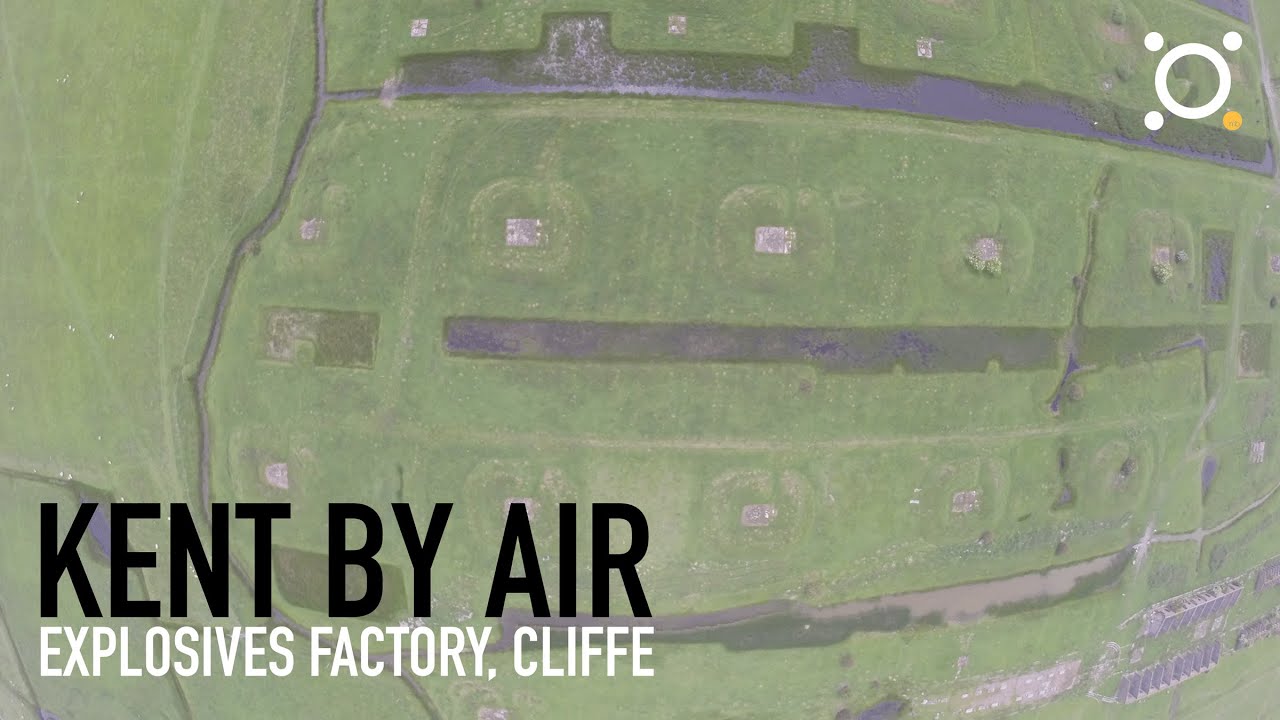 Flyover of the derelict explosives factory in Cliffe, Medway, Kent ...