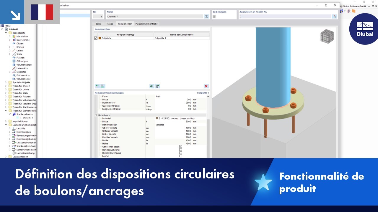 Définition des dispositions circulaires de boulons/ancrages - YouTube