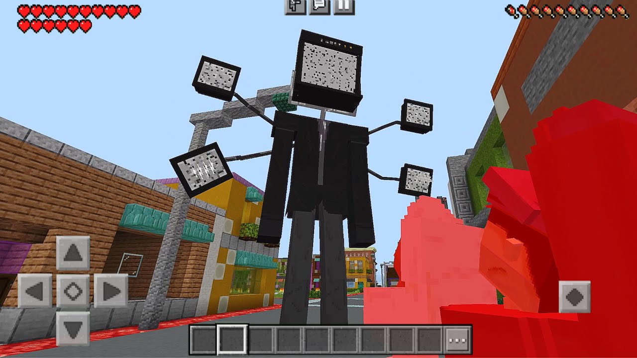 BIG TV MAN Mod in Minecraft PE | Skibidi Toilet Addon [4K] - YouTube