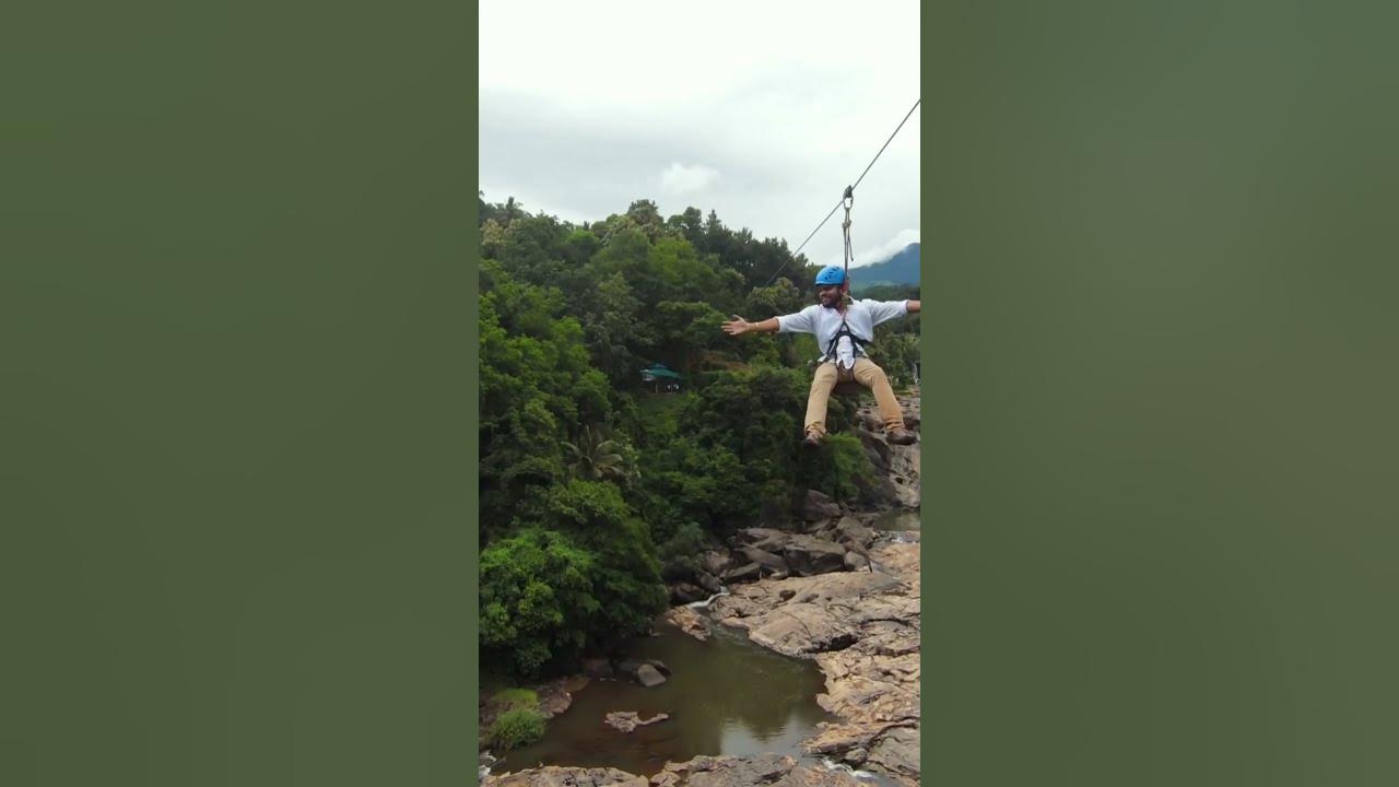 Zip line in Kerala forest | Kerala |Adventure #munnar #zipline #adventure - YouTube