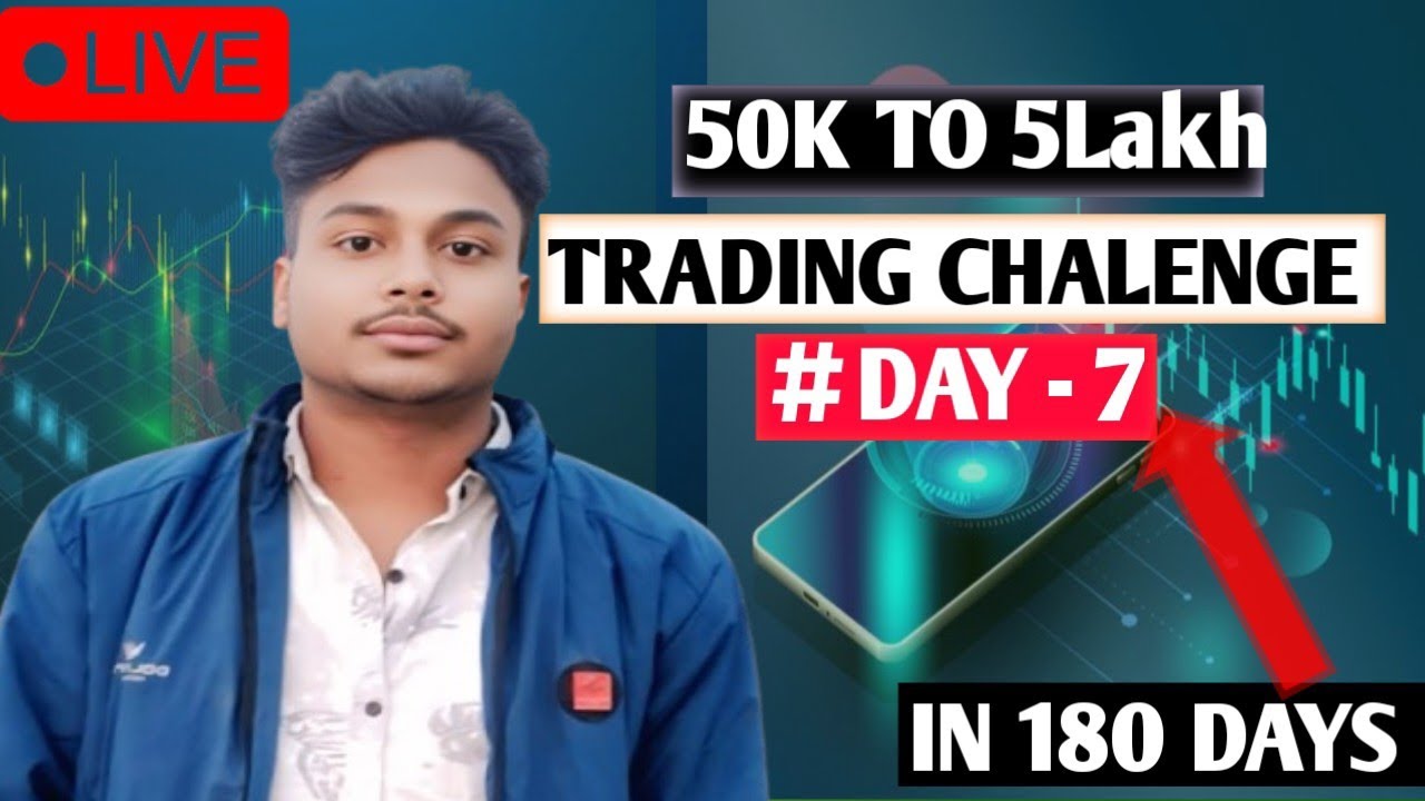 (Day-7) 50k to 5Lakh trading challenge In 180 Day ||| Trading Ki Safar ...