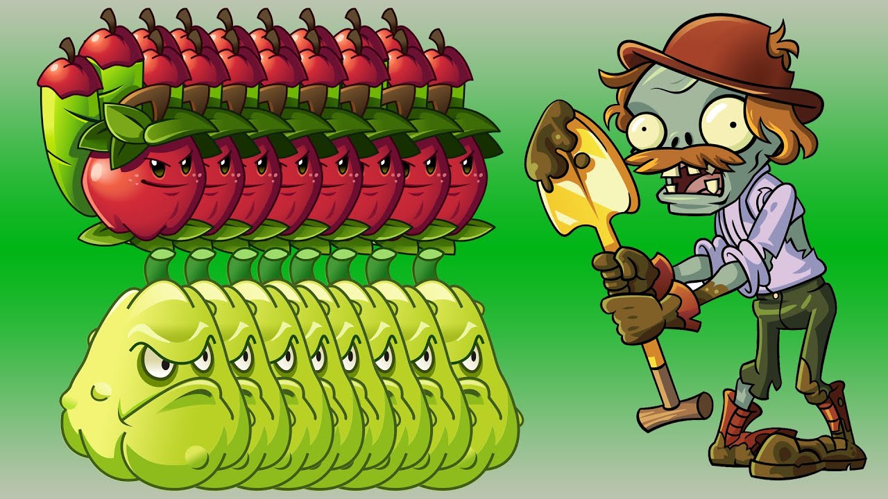 PvZ 2 Challenge - 100 Plant Max Level Vs Excavator Zombie 220000 HP ...