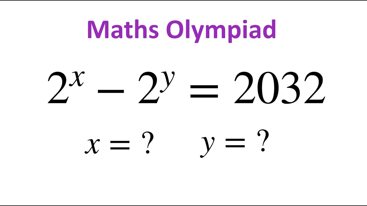 Olympiad Math Question| how to solve for x and y from one equation ...