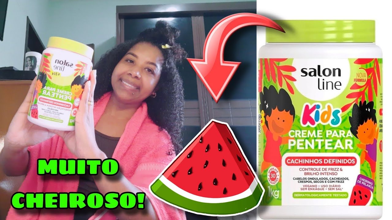 TESTEI O CREME DE MELANCIA DA SALON LINE - salon line kids cachinhos ...