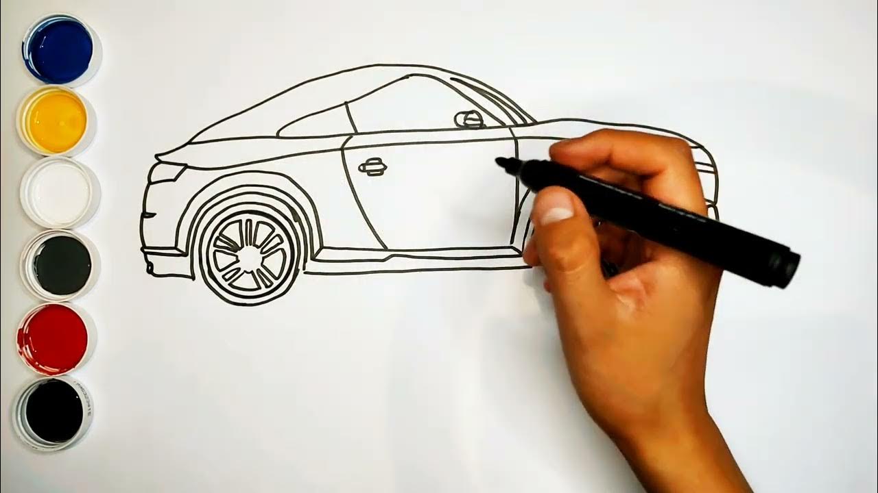 Como dibujar y pintar un automóvil- Dibujos fáciles-How to draw and paint a car| Drawgame - YouTube