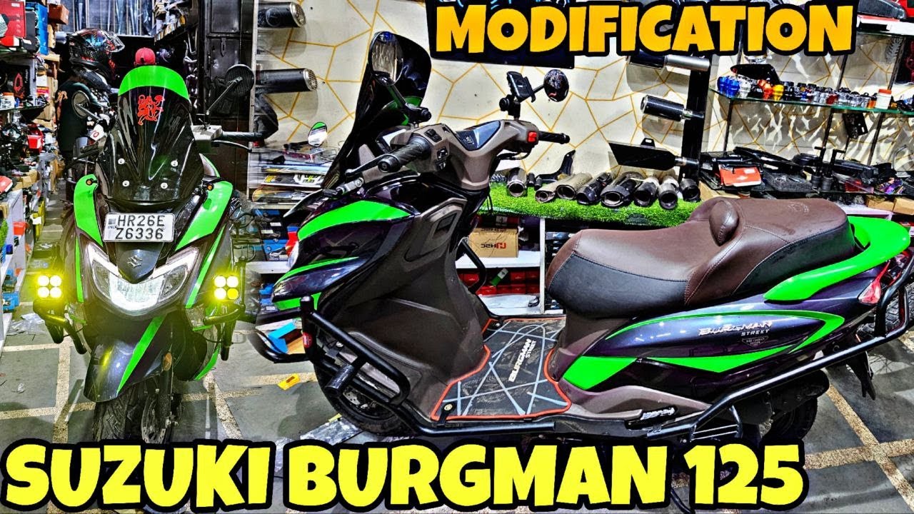 SUZUKI BURGMAN 125 Ko Pura Badal Diya | Killer Modification | Graphics ...