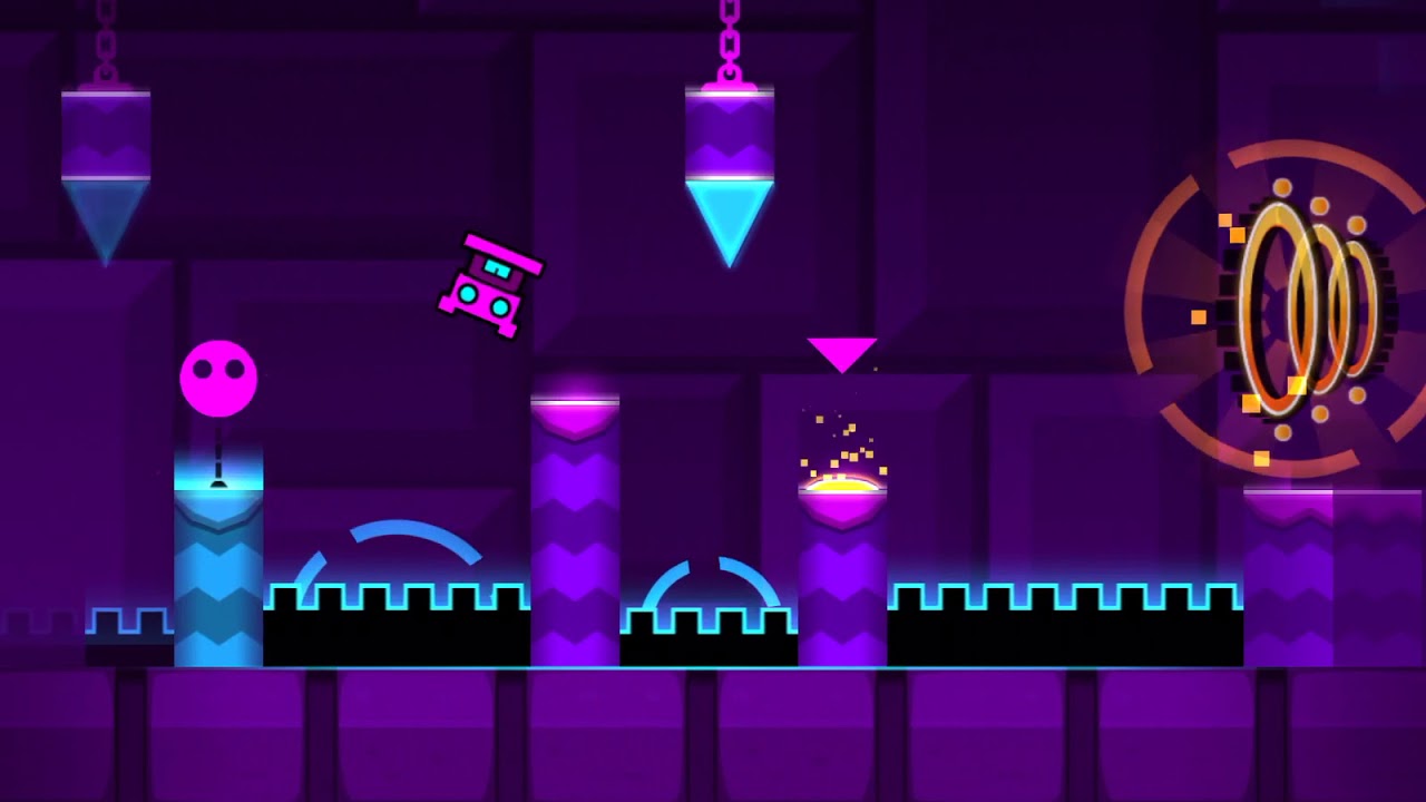 GEOMETRY DASH world- Striker -lvl COMPLETE - YouTube