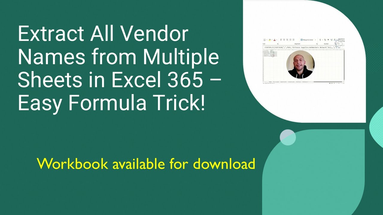 Extract All Vendor Names from Multiple Sheets in Excel 365 – Easy ...
