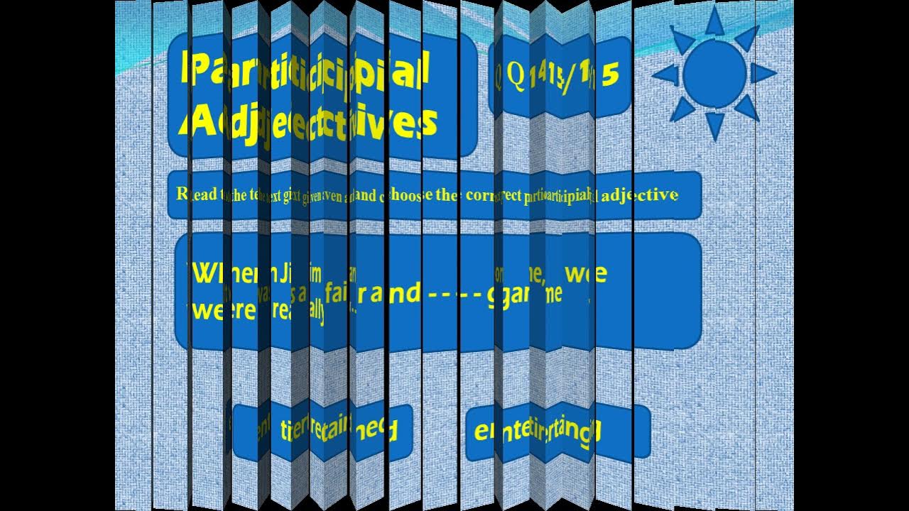 Participial Adjective (—ed vs —ing ) - YouTube