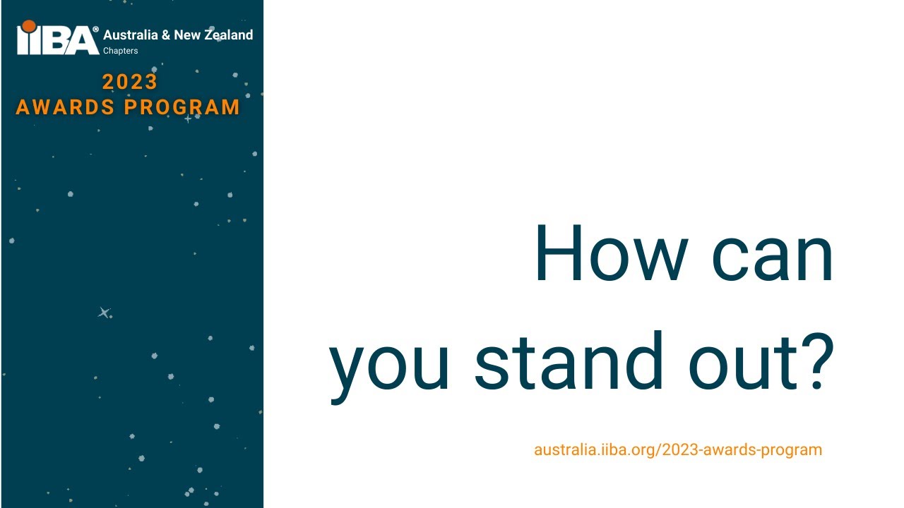 2023 IIBA Awards - How can you stand out? - YouTube
