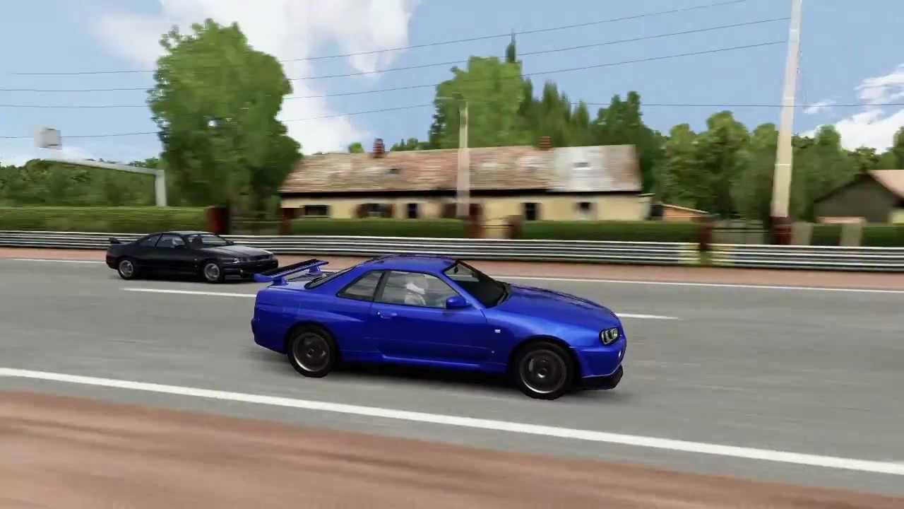 [FM4] Speed battle: Nissan Skyline R33 vs Skyline R34 - YouTube