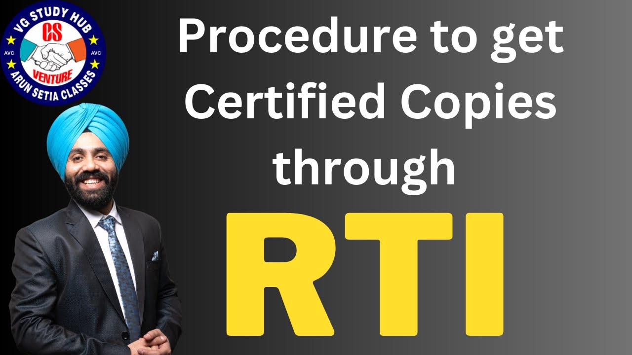 How to file RTI? How to get Your Certified Copies from ICSI? - YouTube