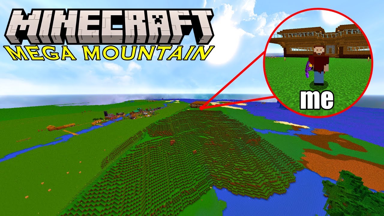 I Made A MEGA MOUNTAIN In Minecraft SUPERFLAT... - YouTube