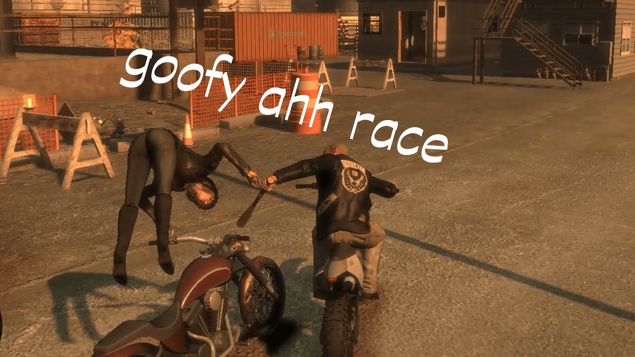 Gta 4 TLAD Goofy Bike Race - YouTube