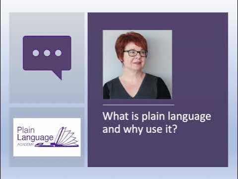 Plain Language: What is plain language and why use it 1 min - YouTube
