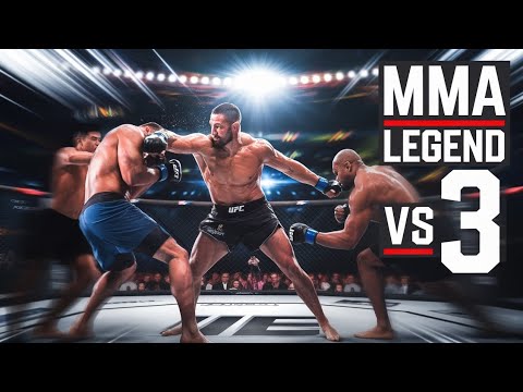 How do MMA legends beat 3 fighters?🤯 - YouTube