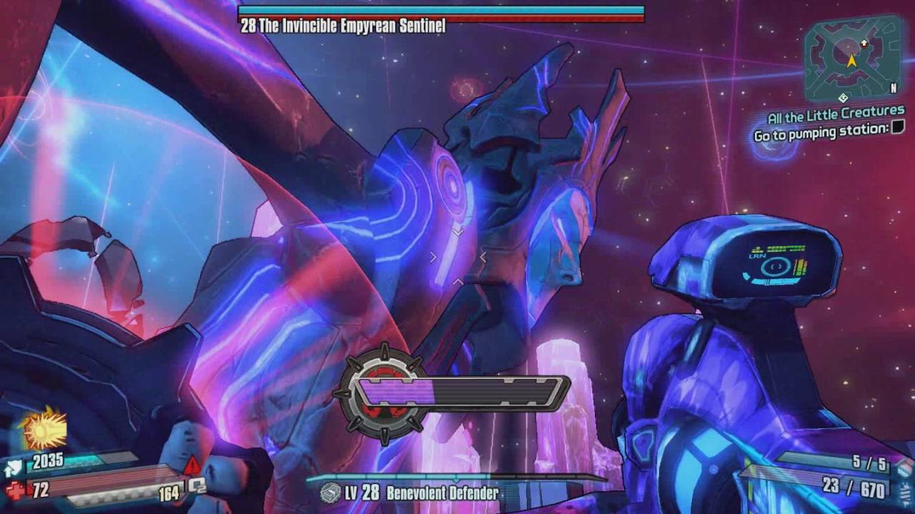 Borderlands: TPS Raid Boss The Invincible Sentinel SOLO as Athena - YouTube