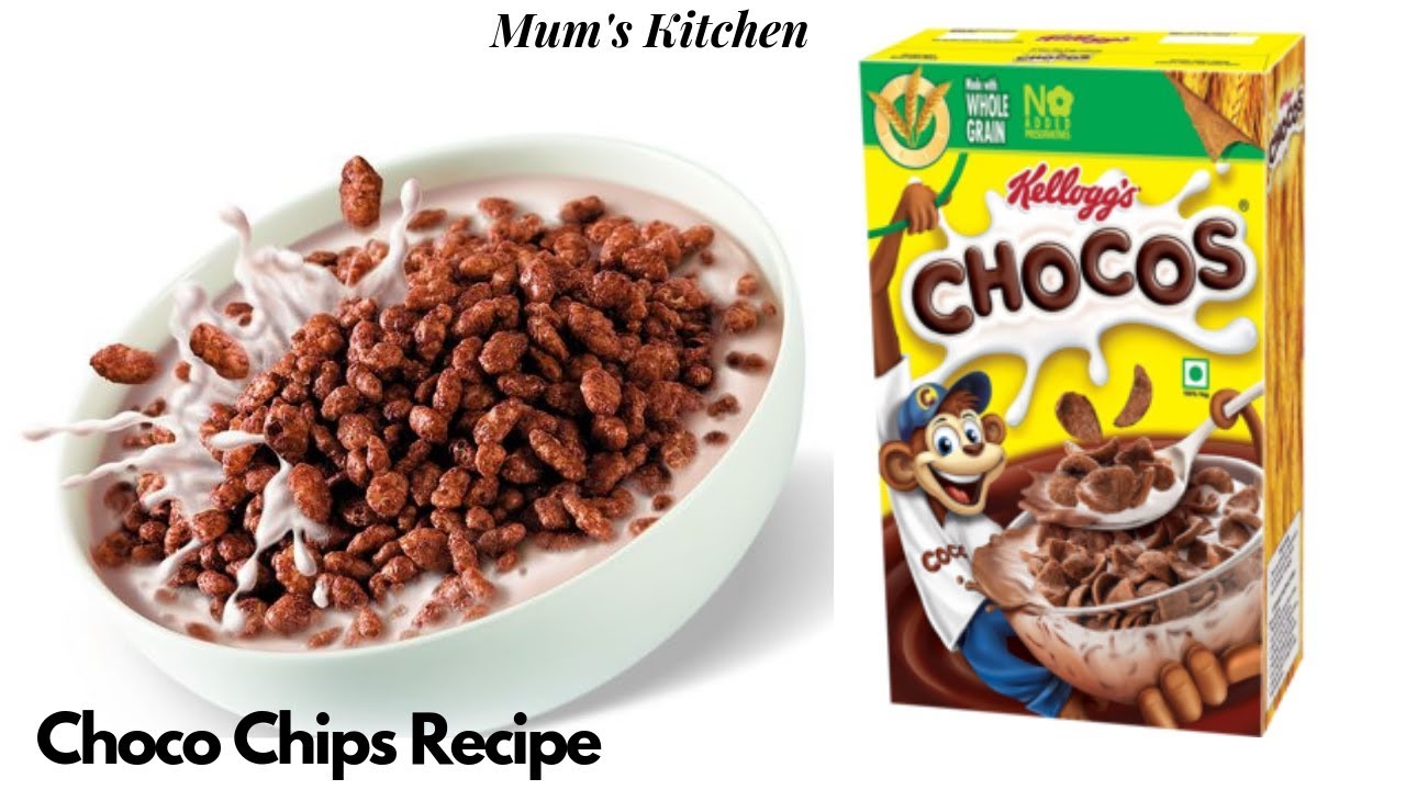 Choco Chips Recipe, My breakfast trying with milk, Kelloggs chocos, WOW ...
