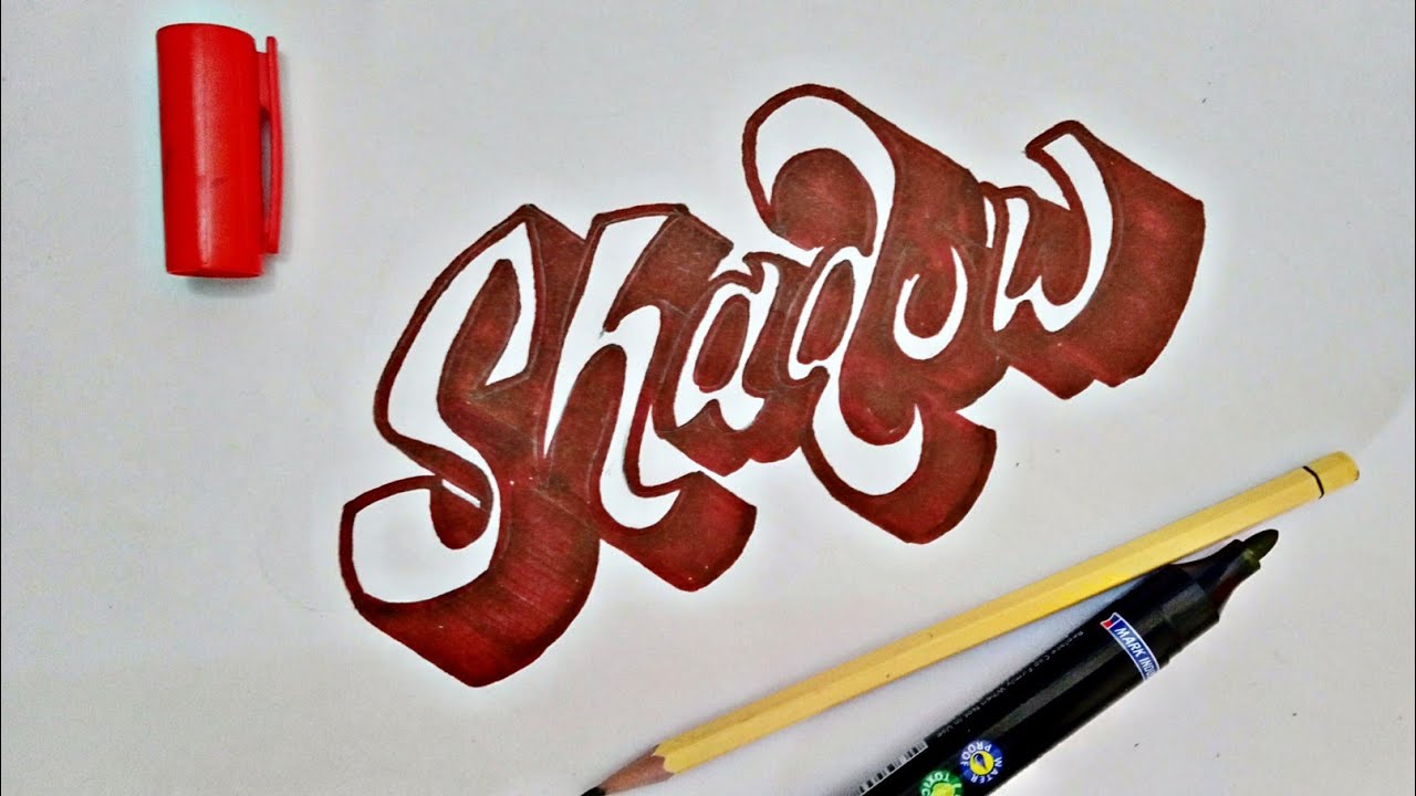3D Calligraphy | How to Writing Shadow Handwriting | Talha Saleh - YouTube