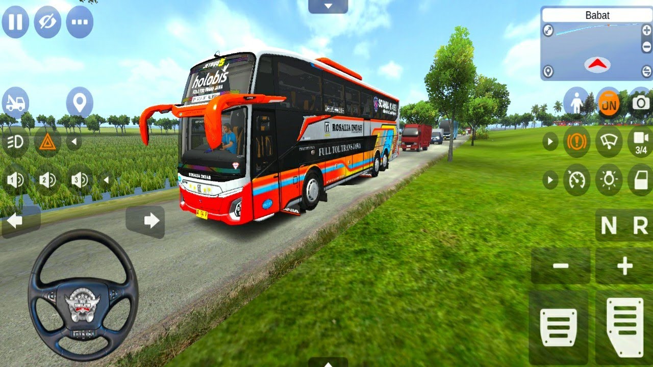 Bus Oleng Telolet Rosalia Indah Angkut Penumpang - Mobil Balap Bus ...