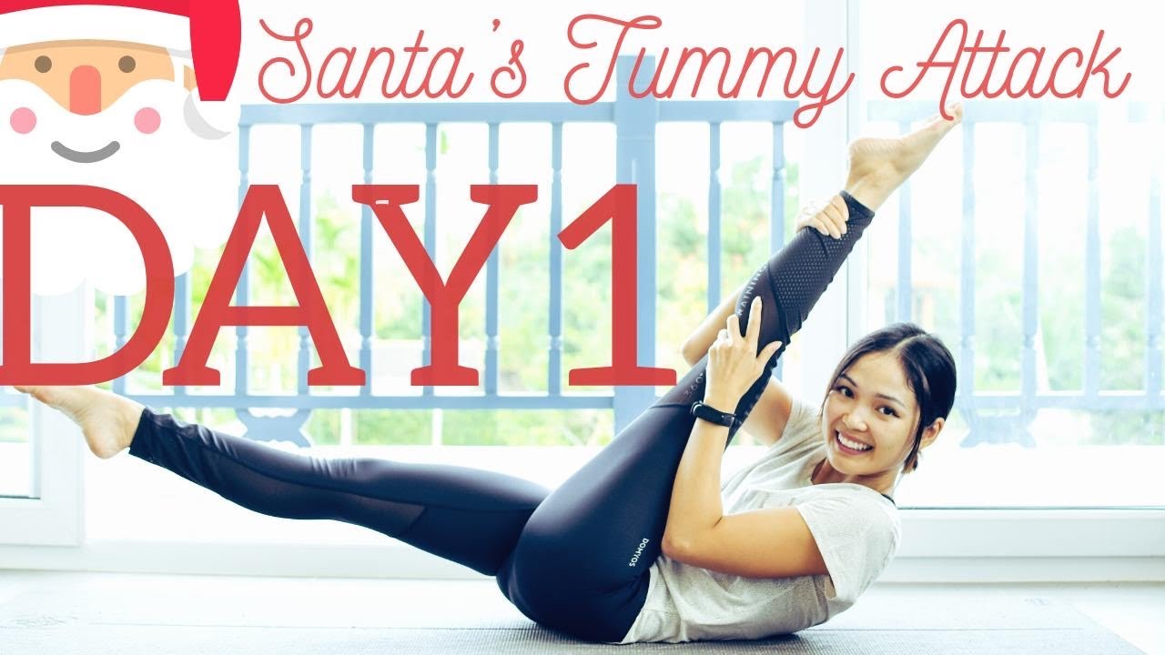 Santa Tummy Attack | 7 Days Holiday Pilates Challenge | Day 1 - YouTube