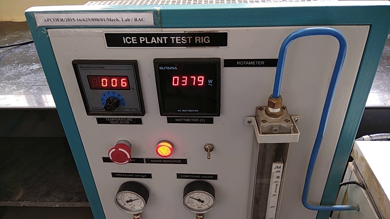 ICE PLANT TEST RIG EXPERIMENT - YouTube