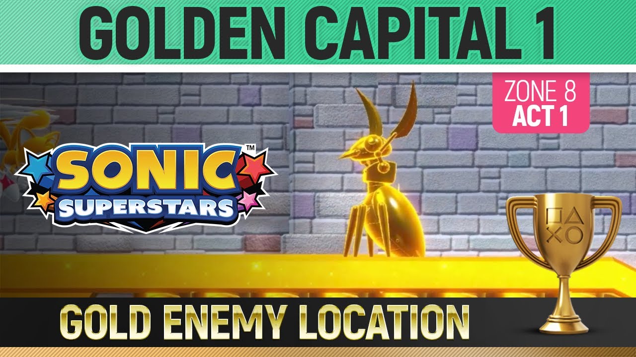 Sonic Superstars - Gold Enemy Location - Golden Capital Act 1 - YouTube