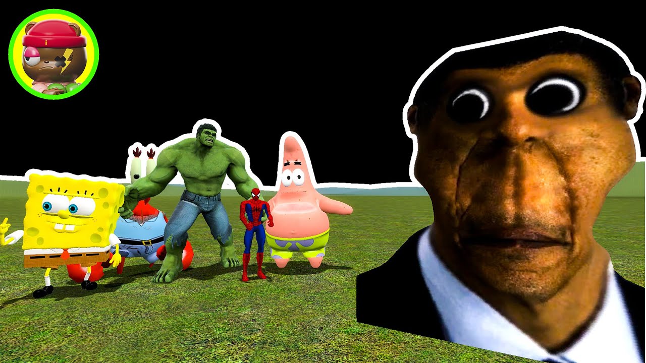 i VS HULK | OBUNGA | HUGGY WUGGY |SPIDER MAN | SPONGE BOBE TEAM in ...