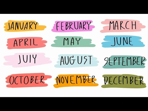 months of the year names | January and February | months of the years ...