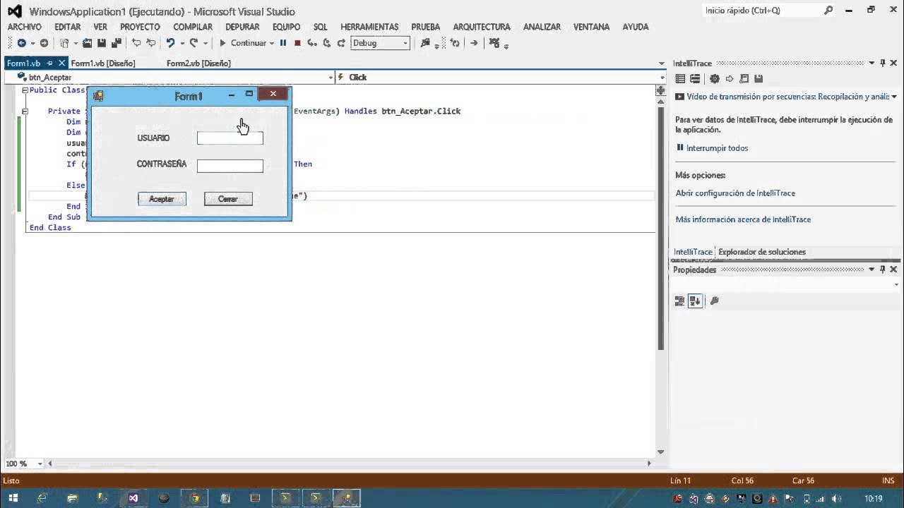 como hacer un login en visual basic - YouTube