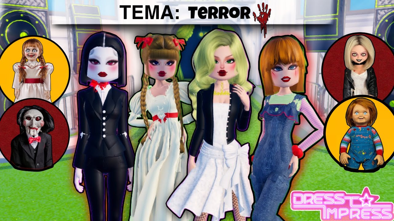 VIREI PERSONAGENS DE FILME de TERROR no DRESS TO IMPRESS 🕸️ - Roblox ...