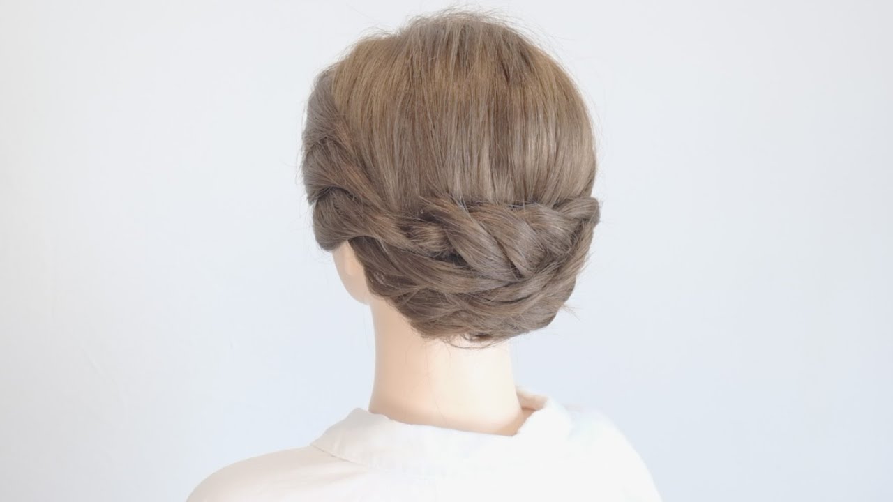 [Updo Hairstyles]Rope Braided Hairstyle - YouTube