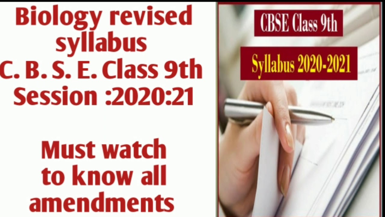 Revised syllabus#biology#CBSE#class 9th - YouTube