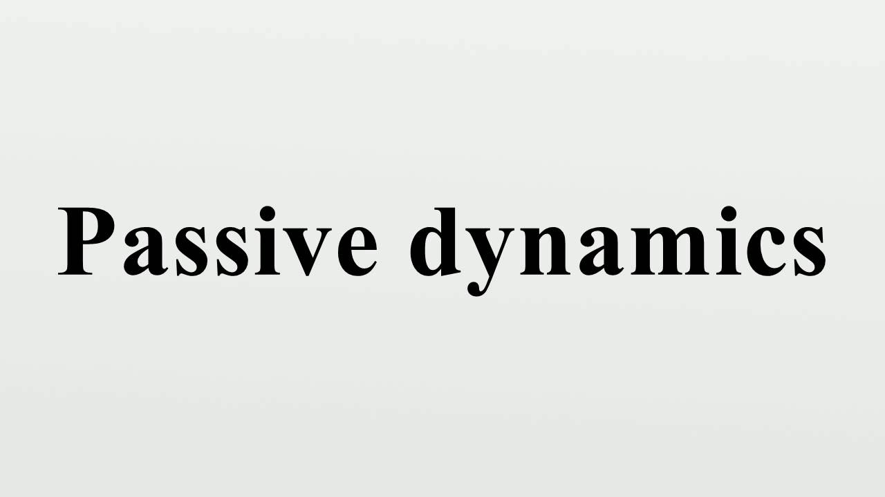 Passive dynamics - YouTube